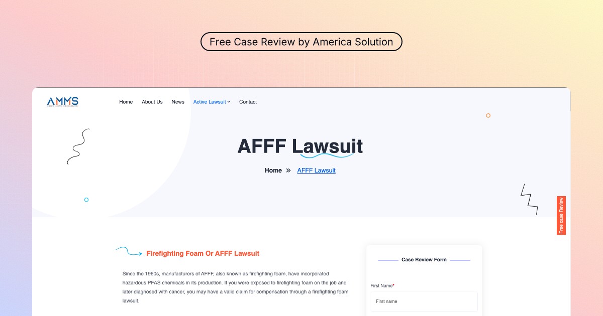 AFFF Lawsuit | Free Case Review by America Solution